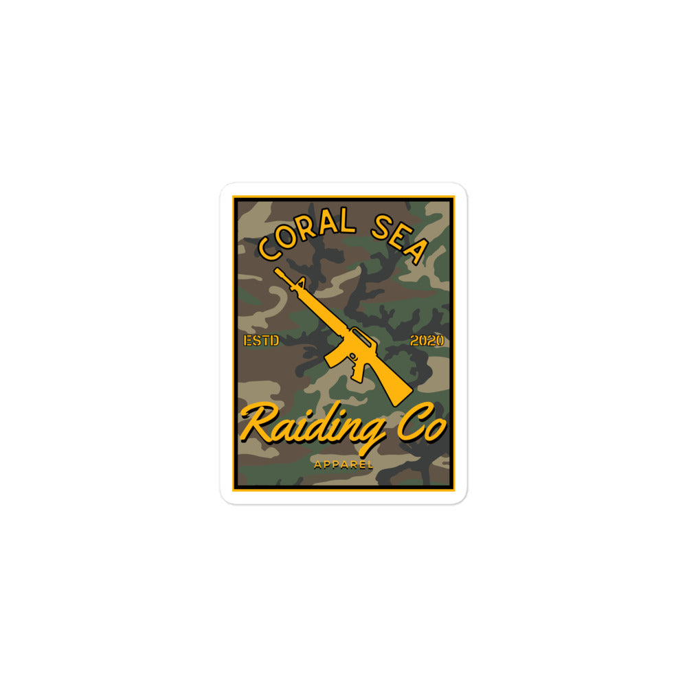Raider- Woodland sticker – Coral Sea Co